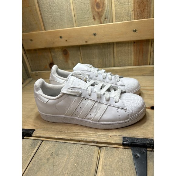 adidas | Shoes | Us7 Adidas Superstar Shell Toe Mens All White Tennis ...
